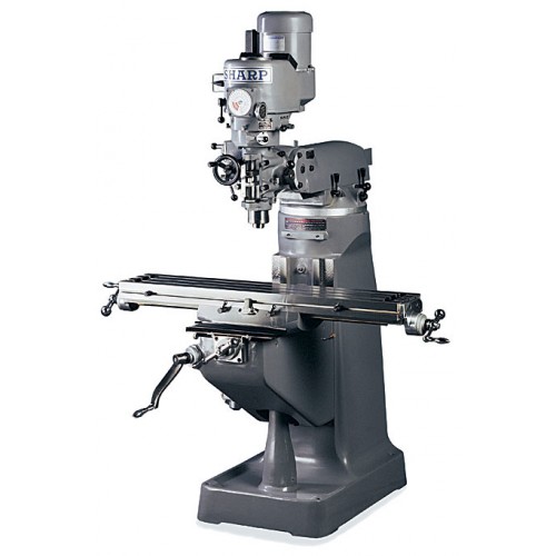 SHARP LMV-50 VERTICAL MILLING MACHINE WITH 9" x 50" TABLE VARIABLE SPEED